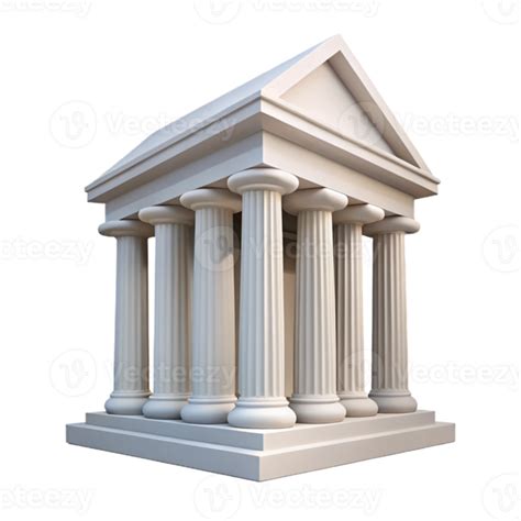 Impressive Classic Greek Temple Doric Columns White Marble