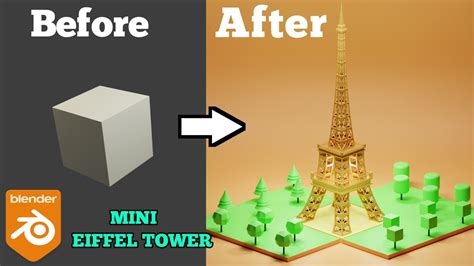 Make a 3D EIFFEL TOWER in Blender | Low Poly 3D Modeling Process | Blender 3.3 - YouTube