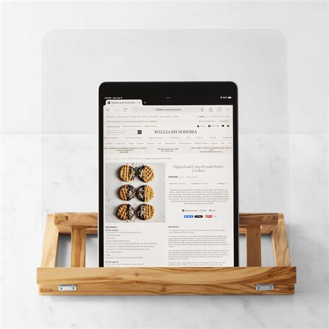 Williams Sonoma Olivewood Cookbook Holder Williams Sonoma