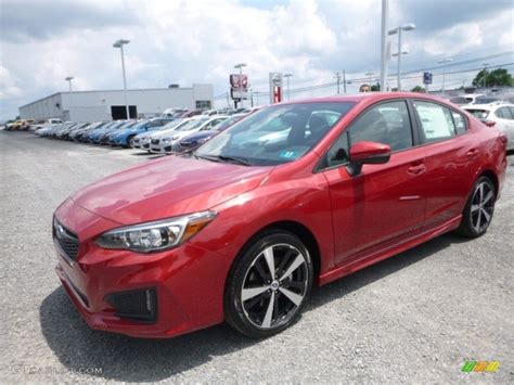 Lithium Red Pearl 2017 Subaru Impreza 20i Sport 4 Door Exterior Photo
