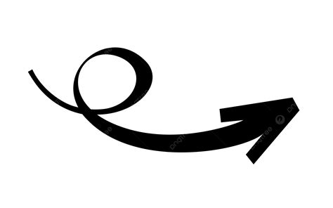 Iconic Arrow Direction Vector Arrow Curved Arrow Hand Drawn Arrow