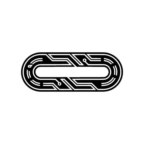 Abstract Tech Circuit Board Element Black White Minimalist 66684087 Vector Art At Vecteezy