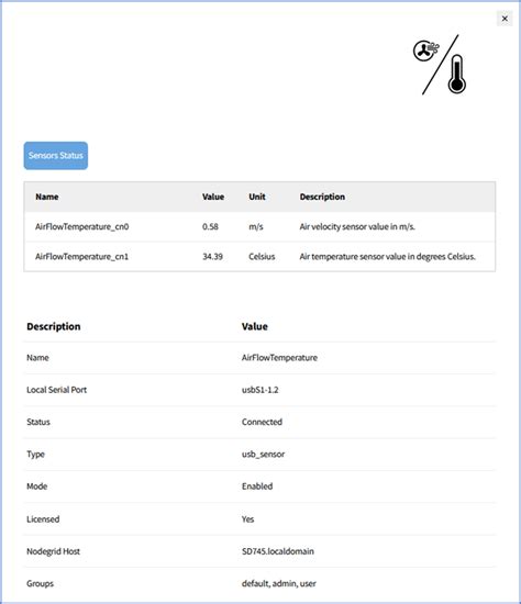View Sensor Readings On The Nodegrid Device