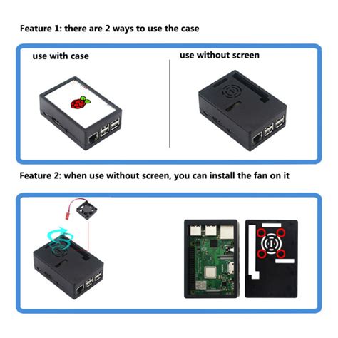 Black Abs 35 Inch Display Casing For Raspberry Pi 4