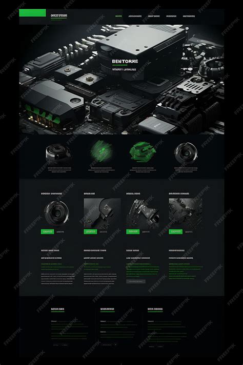 Premium Ai Image Website Layout Design Of A Computer Hardware Reta2043 Creative Unique