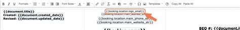 Updating Doc Headers Logo Size And Adding Merge Fields To Document Sections Tripleseat Support