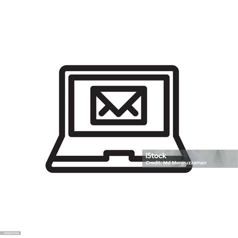 메일 아이콘 벡터 일러스트 디자인 템플릿입니다 편집 가능한 스트로크 스톡 일러스트레이션 에 대한 스톡 벡터 아트 및 기타 이미지 그래픽 사용자 인터페이스 그래픽