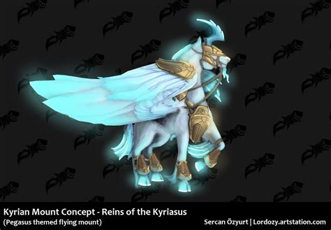 Kyrian Pegasus Mount Fan Art By Sercan Özyurt And Unused Official Concept Art Wowhead News
