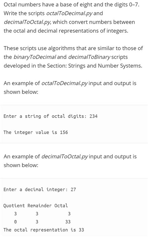 Solved Octal Numbers Have A Base Of Eight And The Digits