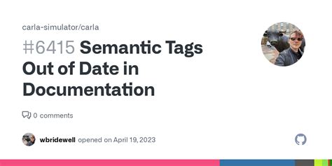 Semantic Tags Out Of Date In Documentation · Issue 6415 · Carla