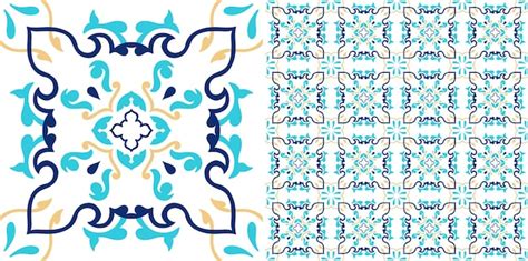 Premium Vector Floral Decorative Seamless Tile Pattern Design