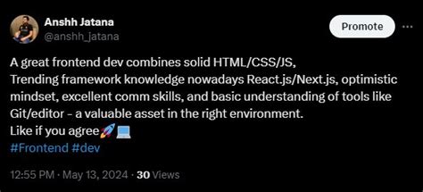 Frontend Developers Tech Learninpublic Buildinpublic Ansh Jatana
