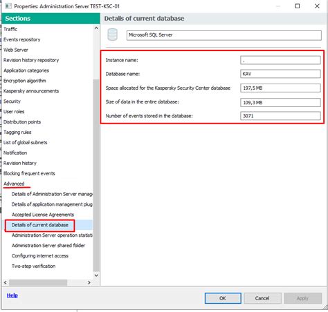 erro ao fazer o backup de dados no kaspersky security center 13 2