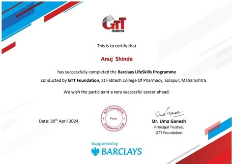 Anuj Shinde On Linkedin 🎉 Excited To Share That I Have Successfully Completed The Barclays