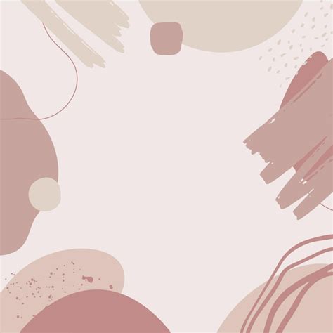 O abstrato floral nude orgânico rosa marrom tan molda o fundo textura desenhada à mão