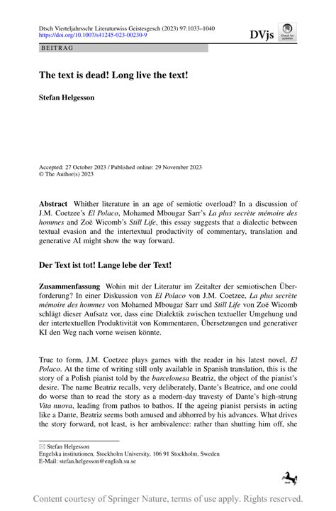 Pdf The Text Is Dead Long Live The Text