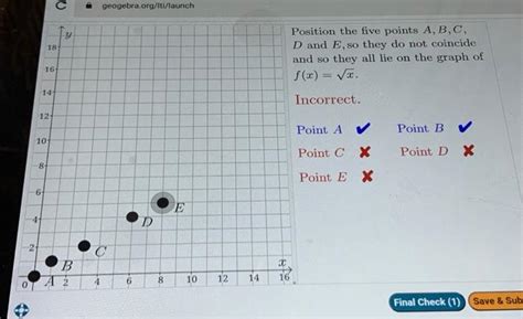 solved osition the five points a b c and e so they do not