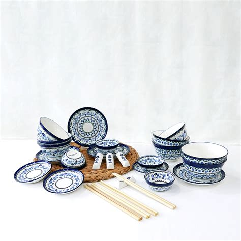 밀양본차이나 로얄포드 왁스플라워 2인 세트 14p 4인 세트 28p 💙🌷 만개한 푸른꽃의