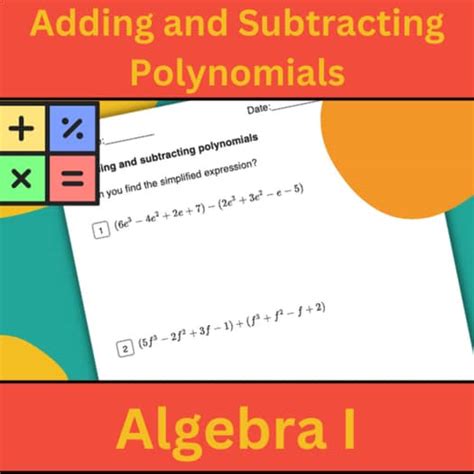 Adding And Subtracting Polynomials By Functional Tutoring Tpt