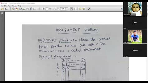 Assignment Problem Operations Research Youtube