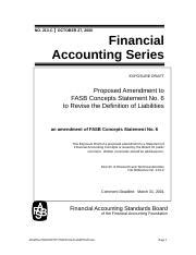 FASB 1 FASB Concepts Statements 6 A An Asset Is A Probable Future Benefit That Can Be