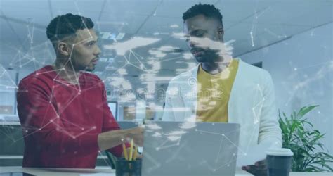 Animation Of Padlock And Data Processing Over Diverse Business People In Office Stock Footage