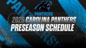 2026 Carolina Panthers Preseason Schedule Kickoff Times And Printable