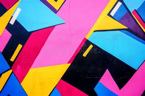 A Bright And Bold Abstract Composition Using Angular Shapes And