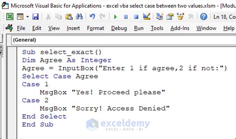 Excel VBA Select Case Between Two Values Examples