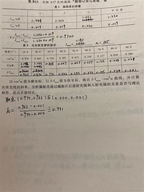 【大学物理实验】实验报告数据 大一物理实验报告数据大全 csdn博客