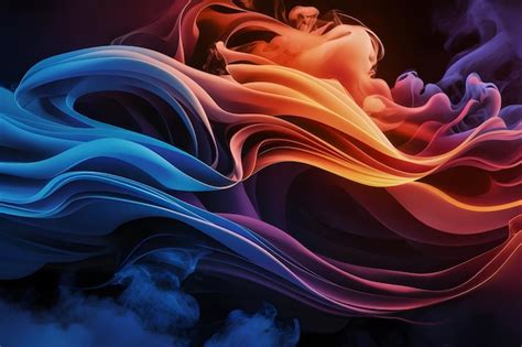 Premium Vector Dark Abstract Background With A Glowing Abstract Waves Abstract Background