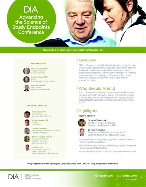 Pdf Advancing The Science Of Study Endpoints Conference · Pathways