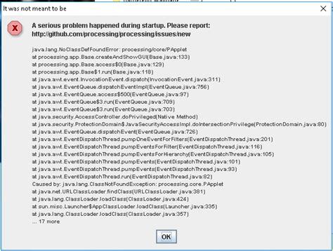 Processing Not Working Classnotfoundexception Repapplet