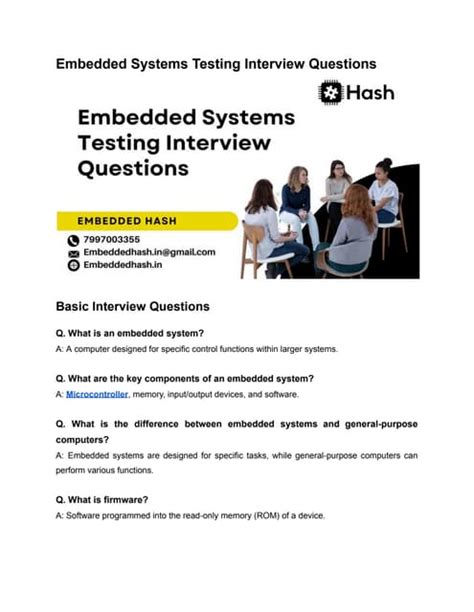 Embedded Systems Testing Interview Questionspdf Computing Technology And Computing