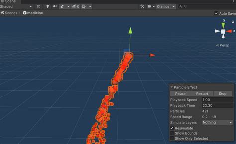 【游戏开发实战】unity使用particlesystem粒子系统模拟药水在血管中流动（粒子碰撞）