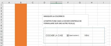 MAsquer une colonne à partir d une case à cocher contrôle de formulaire