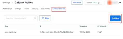 Callback Profiles