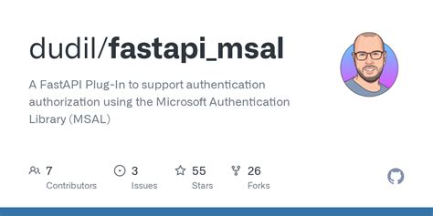 github dudil fastapi msal a fastapi plug in to support
