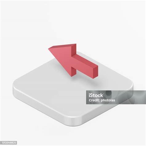빨간색 왼쪽 화살표 아이콘입니다 3d 렌더링 정사각형 버튼 키 등각보기 인터페이스 Ui Ux 요소 0명에 대한 스톡 사진 및 기타 이미지 Istock