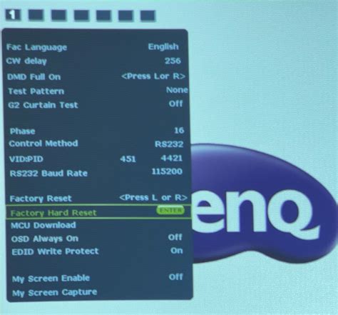 How To Reset BenQ Projector Factory Settings Lamp Timer PointerClicker