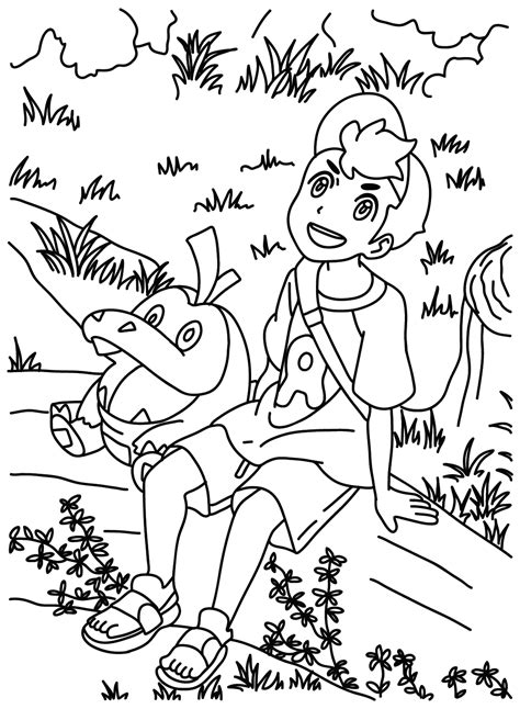 Pokemon Fuecoco Coloring Page