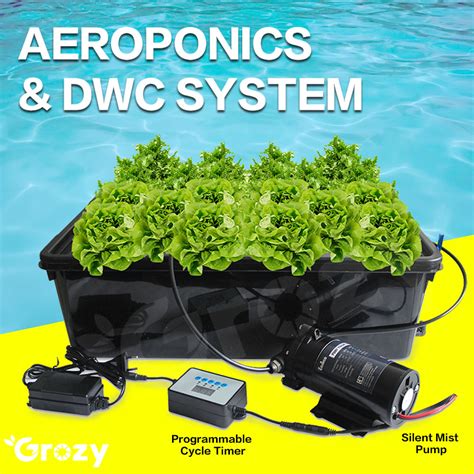 Hydroponics Aeroponics Dwc Growing System Clone Station Mist Pump Cy