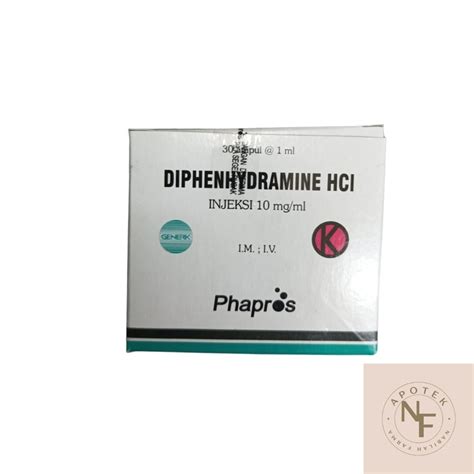 Diphenhydramine Hcl Injeksi 10 Mg Ml