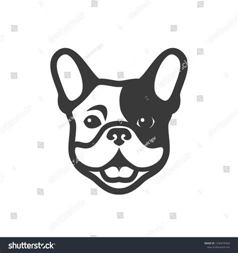 French Bulldog Frenchie Logo Vector Illustration Stock Vector Royalty
