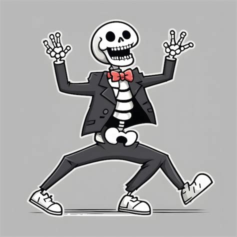 Premium Ai Image Skeleton Dance