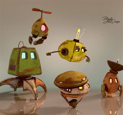 Cute Flying Robot and Friends » Daz3D and Poses stuffs download free ...