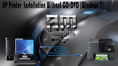How To Install Hp Printer Without Cd On Windows 7 Am Computer Youtube