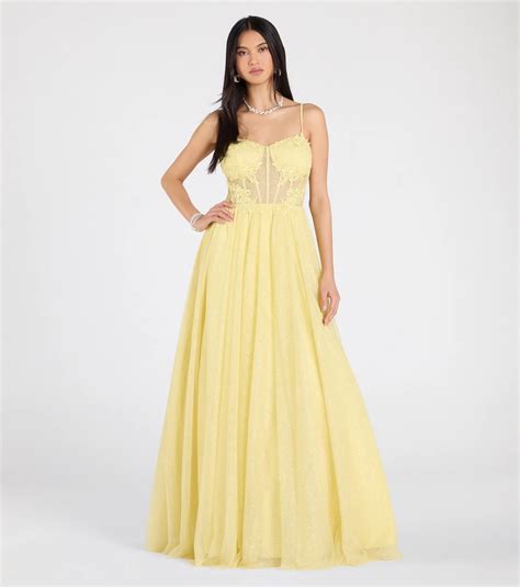 Yellow Ruffle Dresses And Windsor