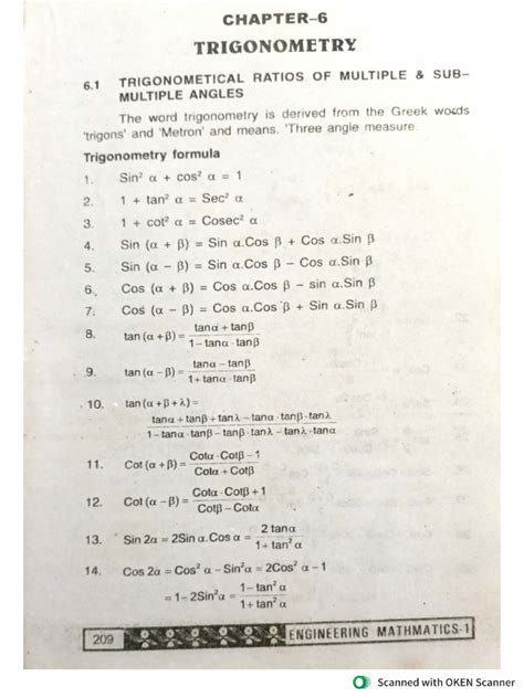 Engineering Math 1 Trigonometry Formula Pdf Engineering Math 1 Trigonometry Formula Pdf