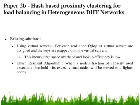 Ppt Implementing Dht Based Load Balancing Solution For Hadoop